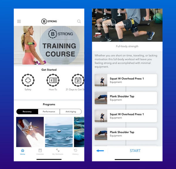 Elevate Your Fitness with the B Strong Guidance App | BFR Training App